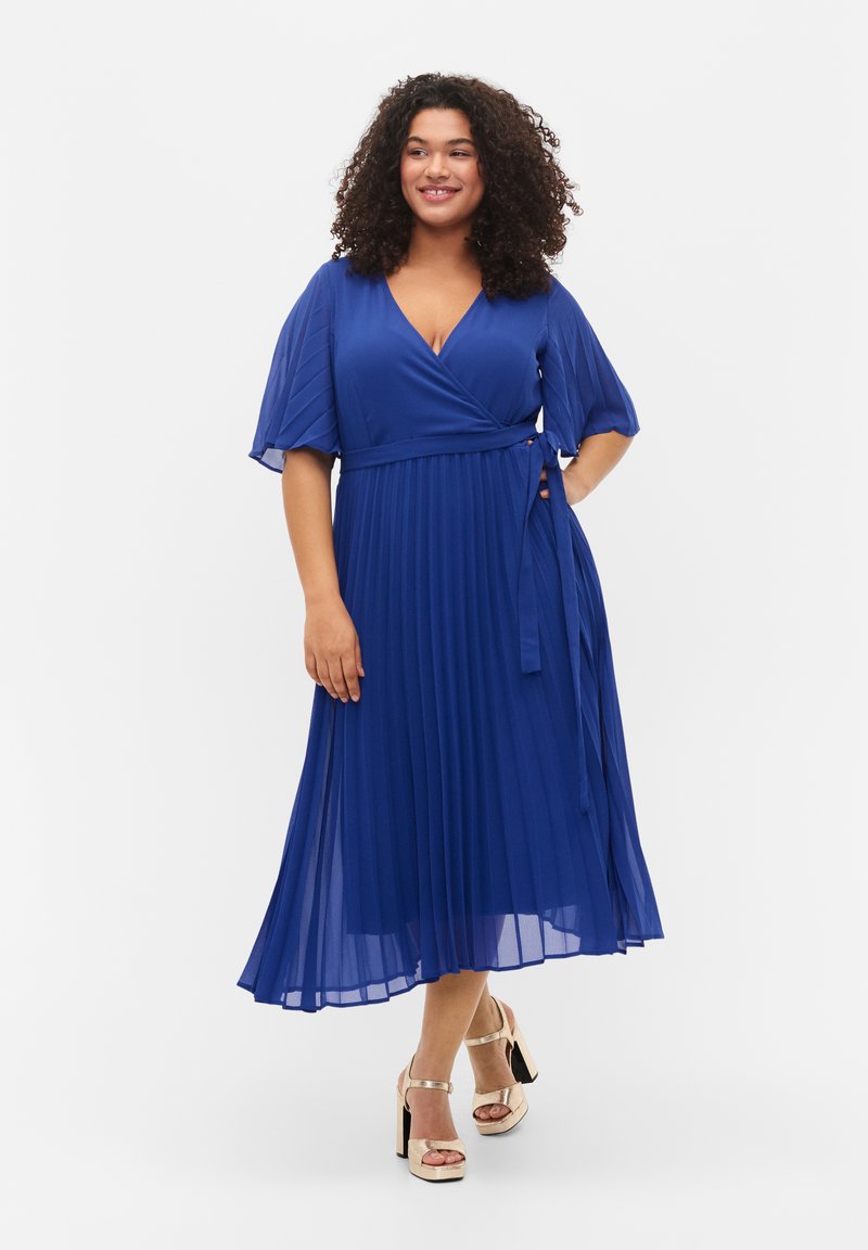 Zizzi MIT KURZEN ÄRMELN - Day dress - clematis blue/blue - Zalando.ie