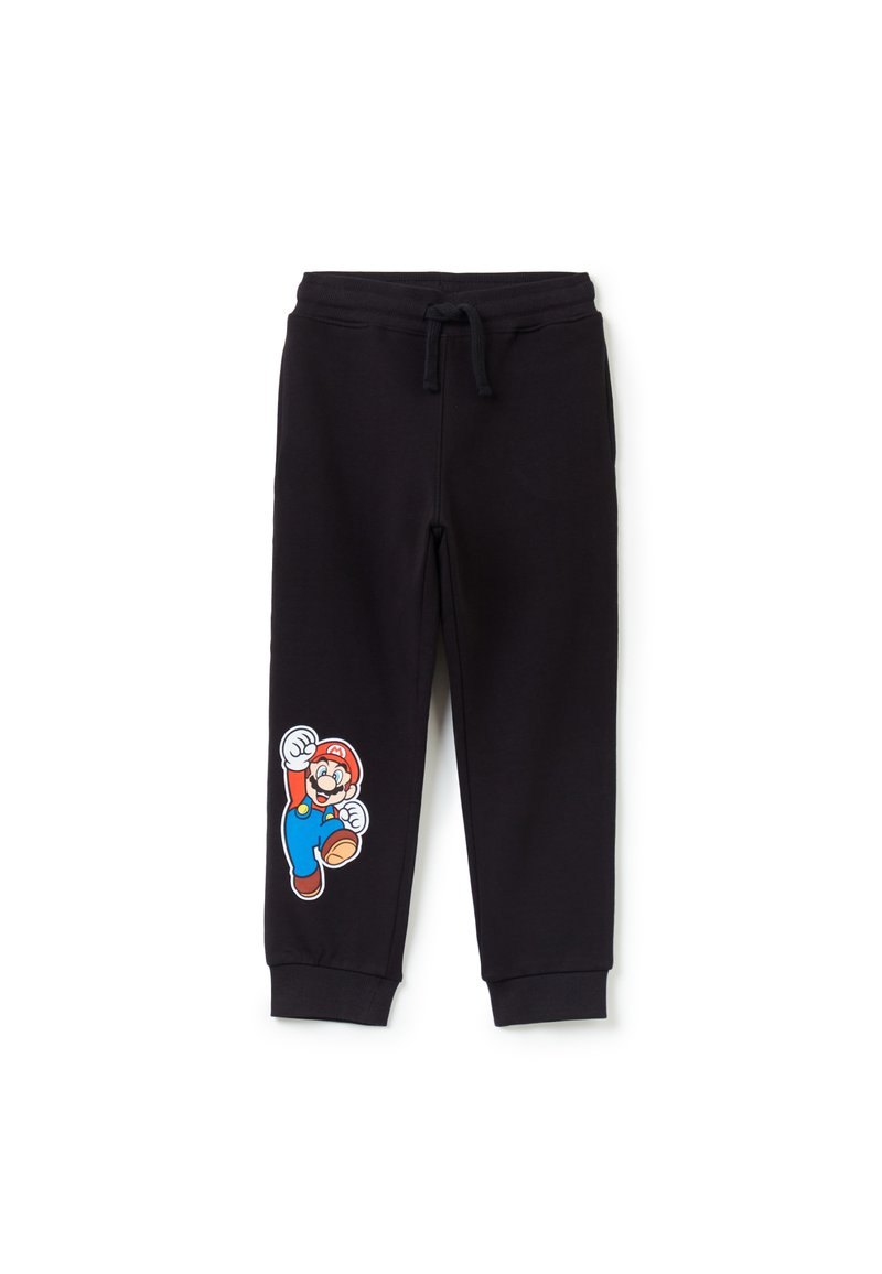 OVS WITH SUPER MARIO - Tracksuit bottoms - black - Zalando