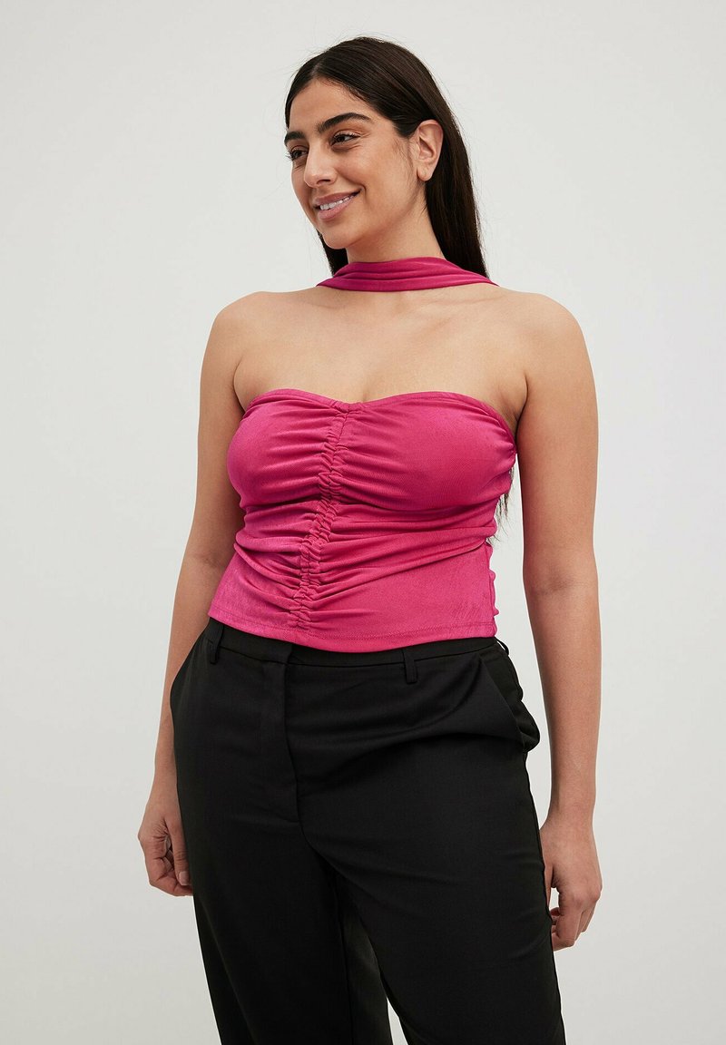 NA-KD TUBE-MIT SCHALDETAIL - Top - pink/rosa - Zalando.es