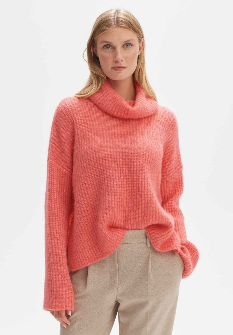 Opus PARJA SLIT - Strickpullover - watermelon/rot - Zalando.at