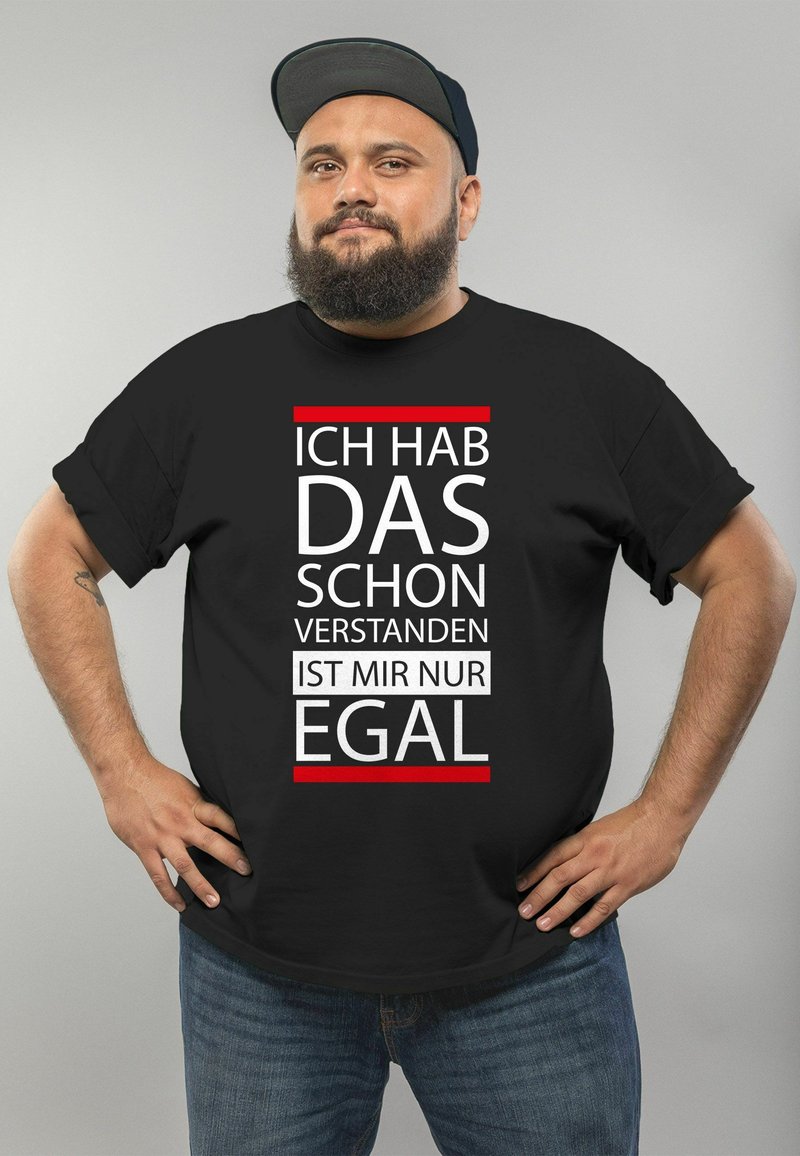 MoonWorks ICH HAB DAS SCHON VERSTANDEN IST MIR NUR EGAL - T-Shirt print - schwarz - Zalando.de