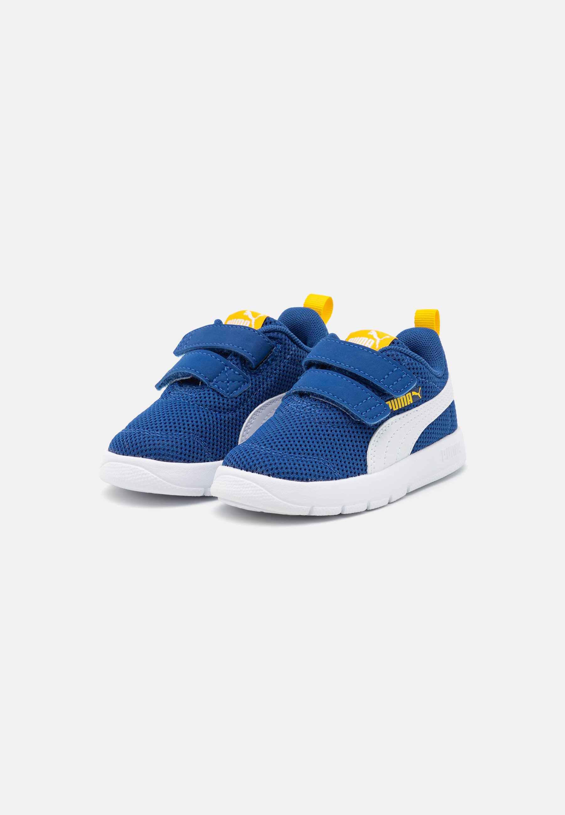 Puma COURTFLEX V3 UNISEX Road running shoes clyde royal white sunny yellow blue Zalando