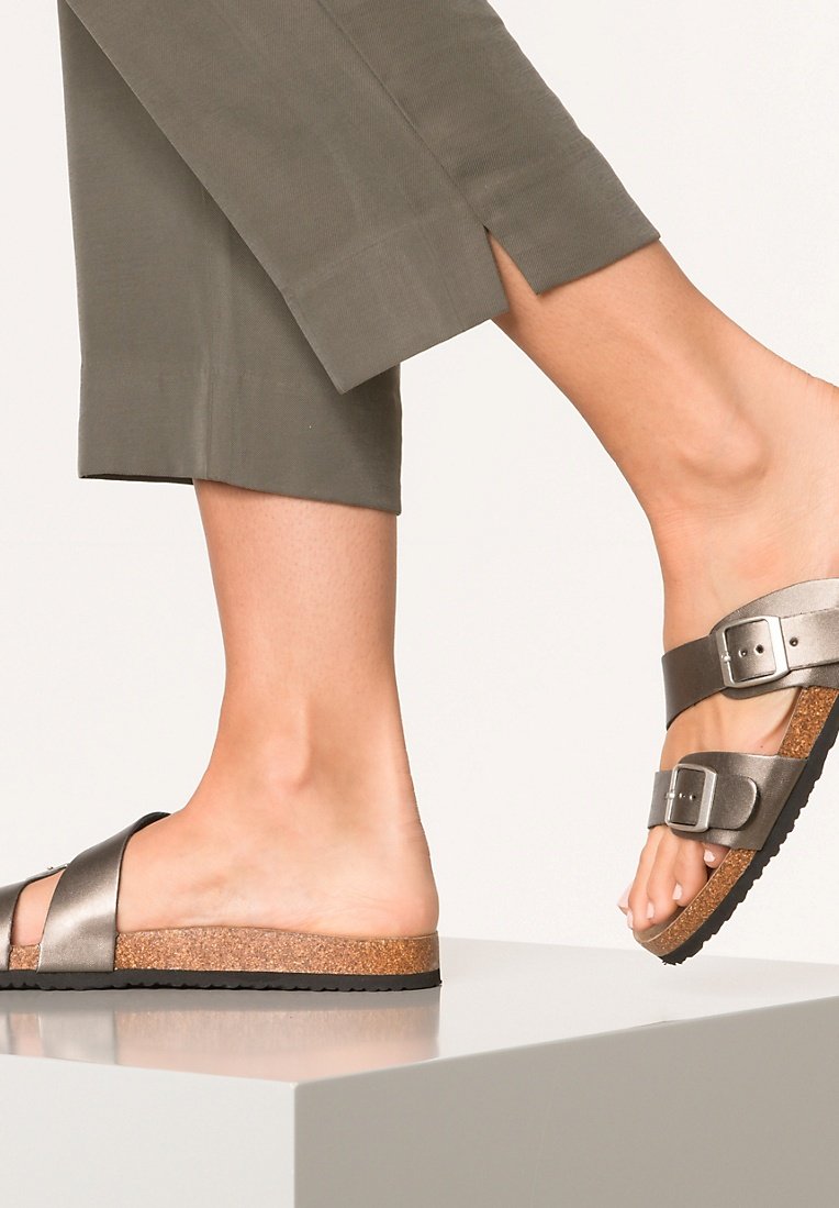 Ambellis TWO STRAP - Mules - graphit/light grey - Zalando.de