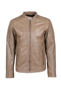 Freaky Nation RODNY - Leather jacket - taupe/brown - Zalando