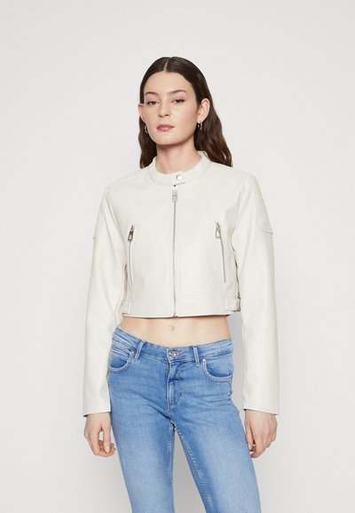 Pepe Jeans STAZIE - Kunstlederjacke - mousse white/offwhite - Zalando.ch
