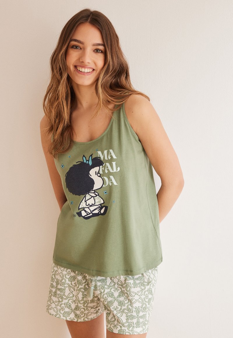 women'secret SET - Pyjama - MAFALDA - PYJAMA SET/vert - ZALANDO.FR