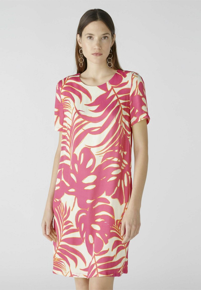 Oui Day dress - pink white/mottled light pink - Zalando