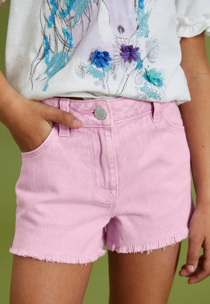 Next FRAYED EDGE REGULAR LENGTH - Jeansshorts - pink/ljusrosa - Zalando.se