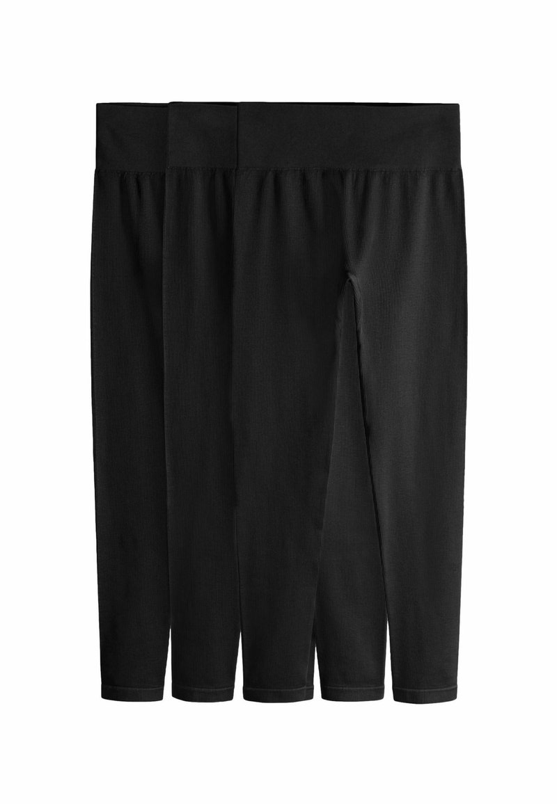THE SET REGULAR FIT - 3 PACK RIBBED ACTIVE - Leggings - black/sort ...