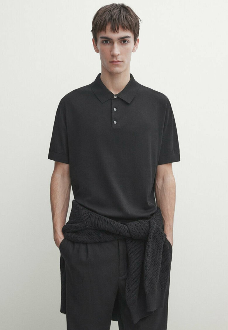 Massimo Dutti BLEND - Polo shirt - black - Zalando.de