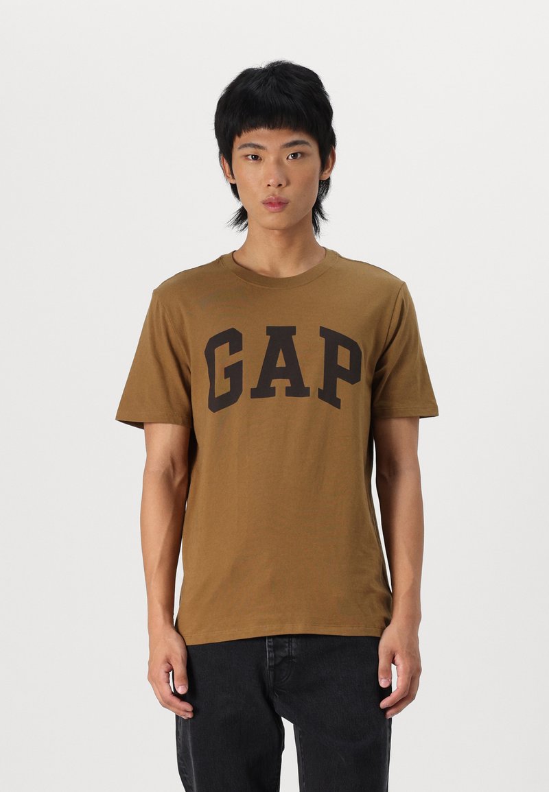 GAP EVERYDAY SOFT BASIC LOGO - Print T-shirt - palomino brown/black ...