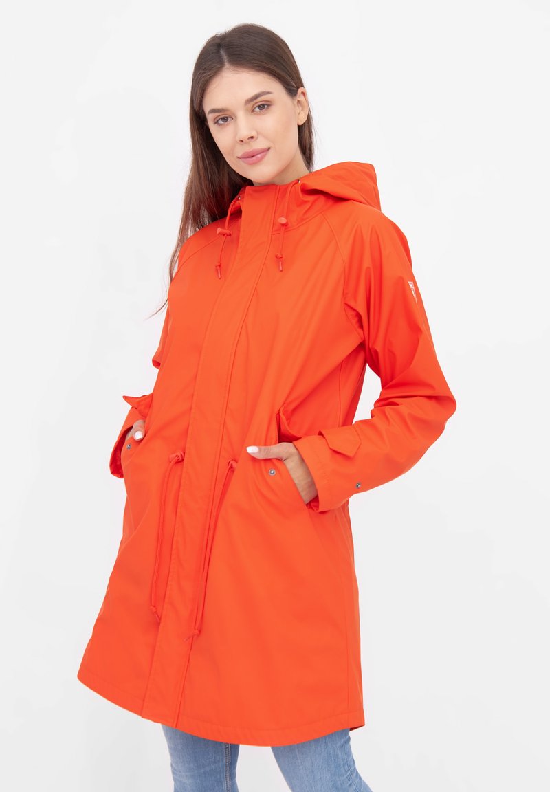 Derbe TRAVEBY FRIESE - Regenjas - cherry tomato/neonoranje - Zalando.nl