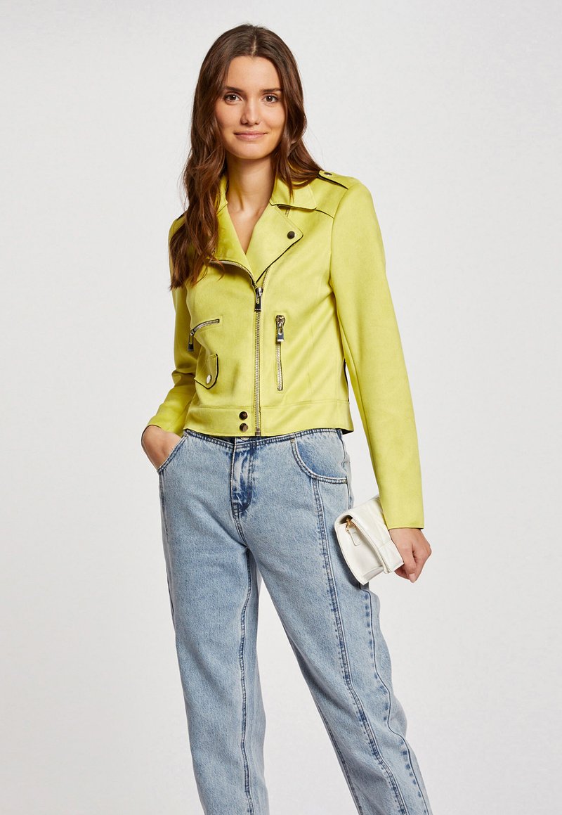 Morgan Faux leather jacket - jaune moyen/yellow - Zalando