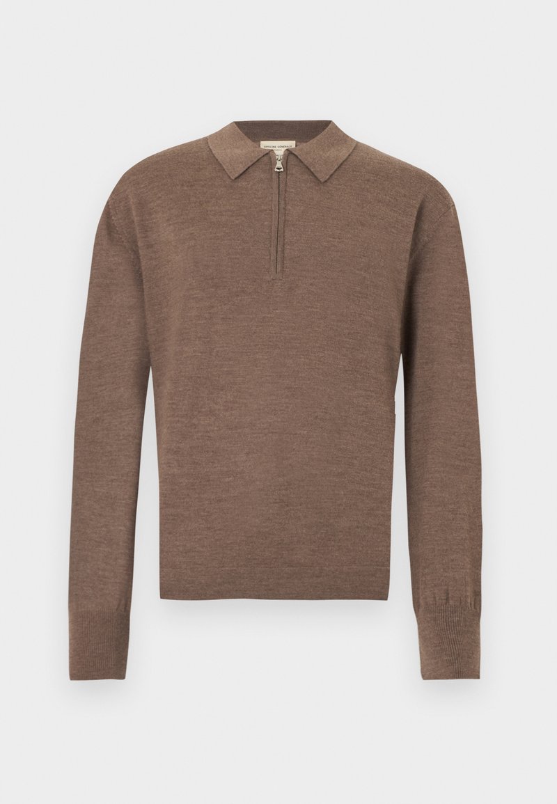 OFFICINE GENERALE BENE ZIP - Maglione - heather ginger bread/marrone ...