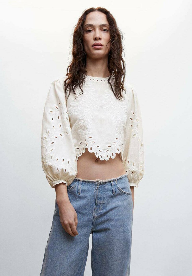 Mango EMBRO - Blusa - grezzo/crema - Zalando.es