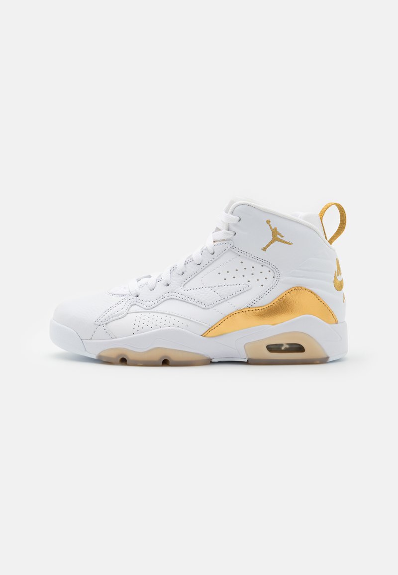 Jordan JORDAN MVP - Høye joggesko - white/metallic gold/light brown ...