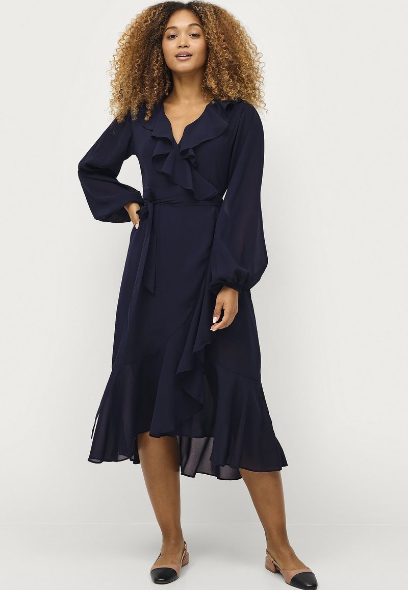 Ellos Collection FRONT WICKEL AMIRA - Jurk - marine/donkerblauw ...