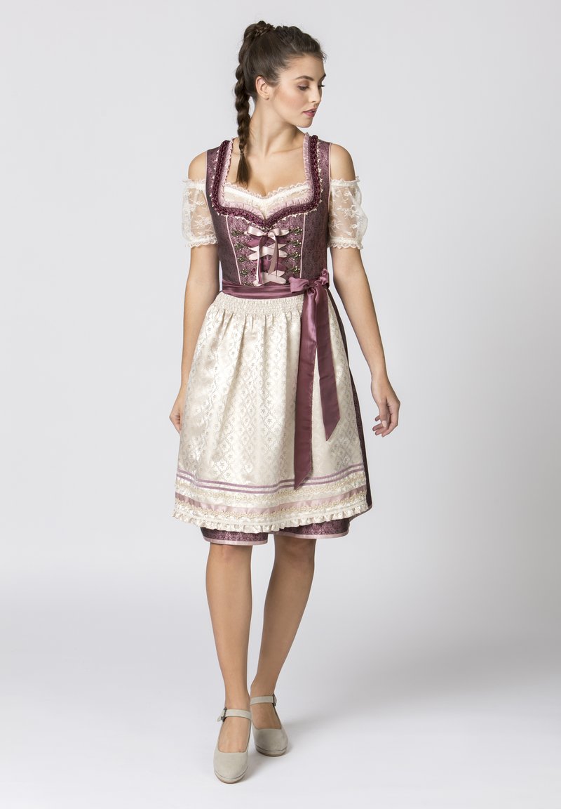 Stockerpoint Dirndl - bordeaux creme/roségoldfarben - Zalando.de