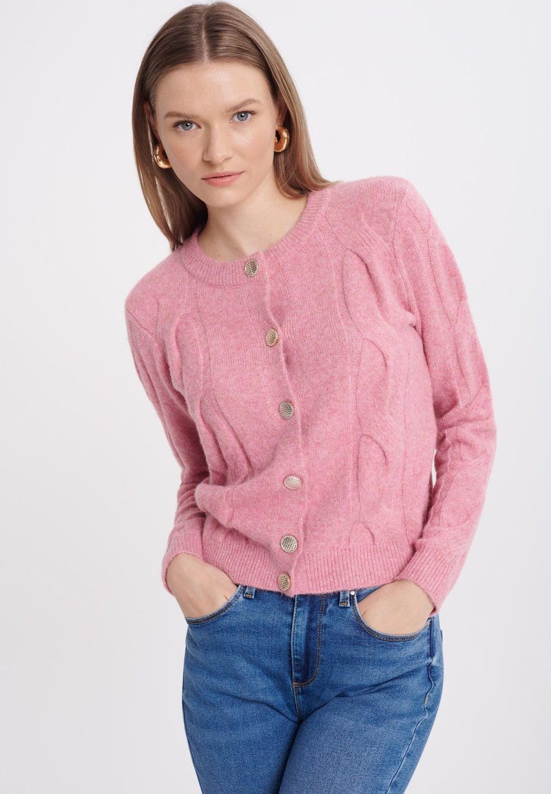 Greenpoint Chaqueta de punto - mottled pink/fucsia jaspeado - Zalando.es