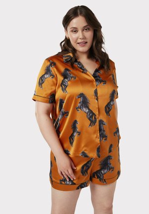 Chelsea Peers CURVE TIGER TILES BUTTON UP TIE FRONT SET - Pyjama - multi/multicolore - ZALANDO.FR