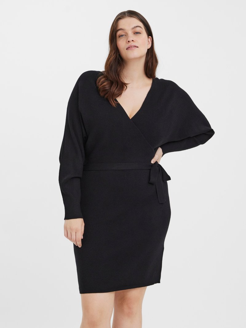 Vero Moda Curve VMHOLLYREM DRESS - Jurk - black/zwart - Zalando.nl