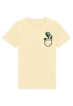 watapparel ALIEN POCKET - T-Shirt print - butter/beige - Zalando.de