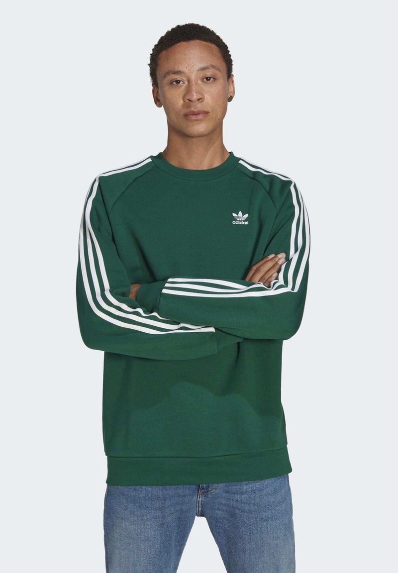 adidas Originals 3-STRIPES CREW - Sweatshirt - dark green/dunkelgrün - Zalando.at