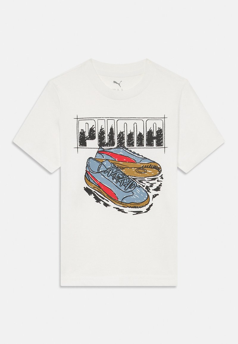 Puma GRAPHIC TEE - T-Shirt print - white/weiß - Zalando