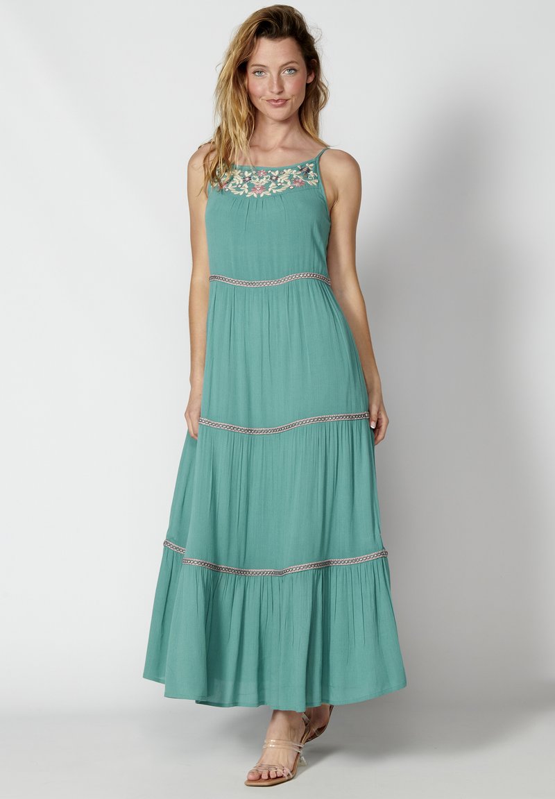 Koroshi SUMMER HIGH - Robe longue - aqua blue/bleu - ZALANDO.FR