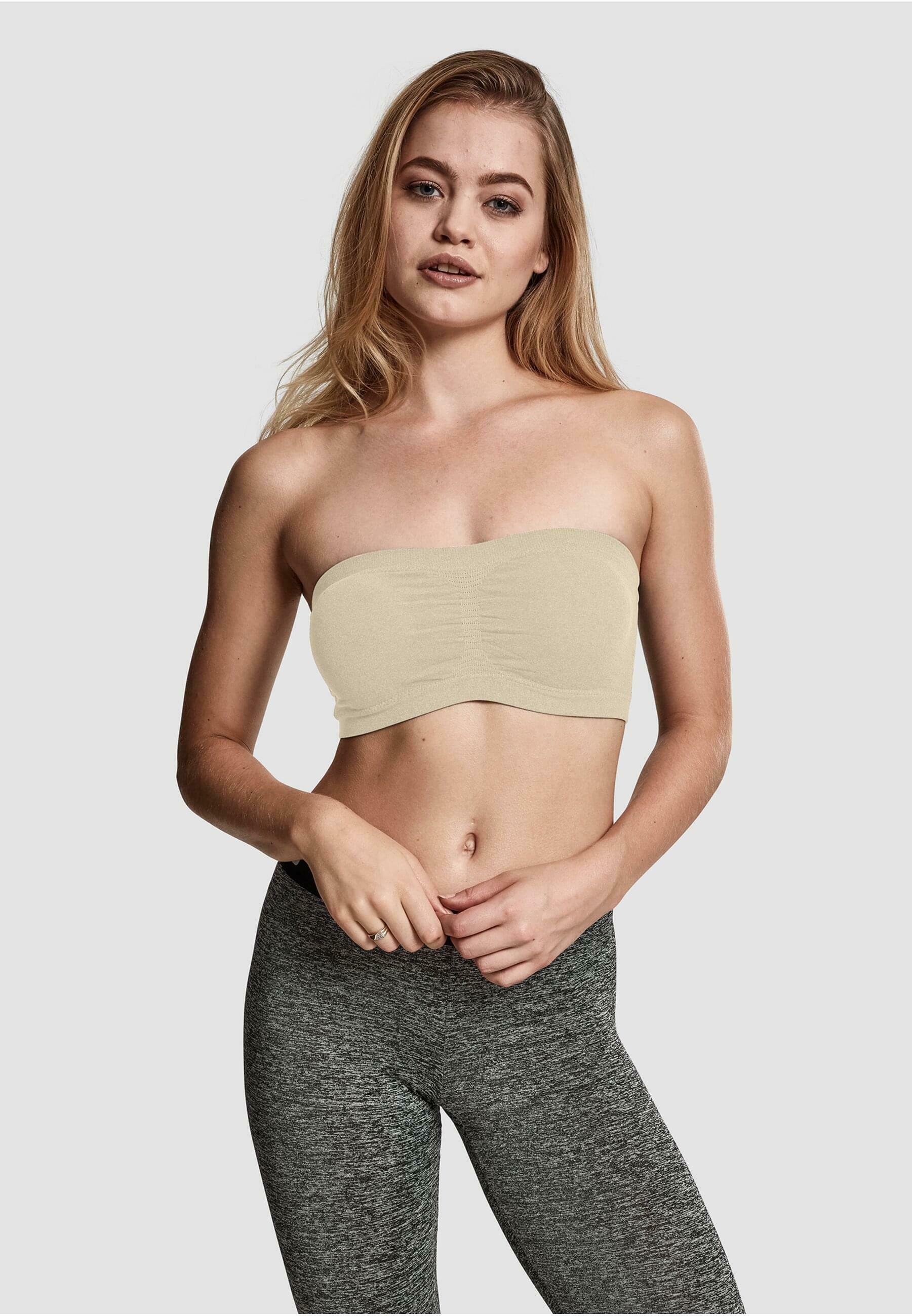 Urban Classics PADS BANDEAU 2 PACK Multiway Strapless bra softseagrass beige Zalando