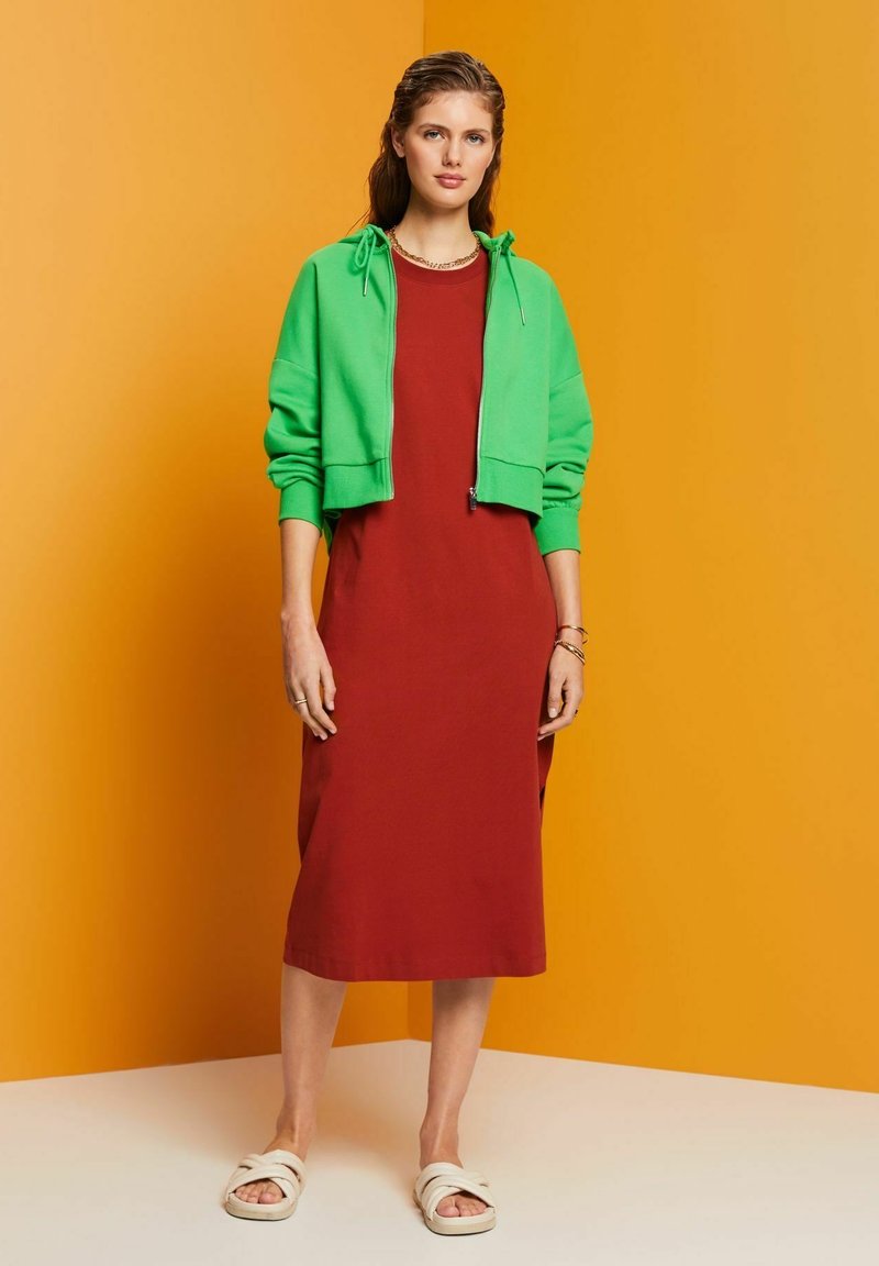 edc by Esprit Dress - Jersey dress - terracotta new/dark brown - Zalando