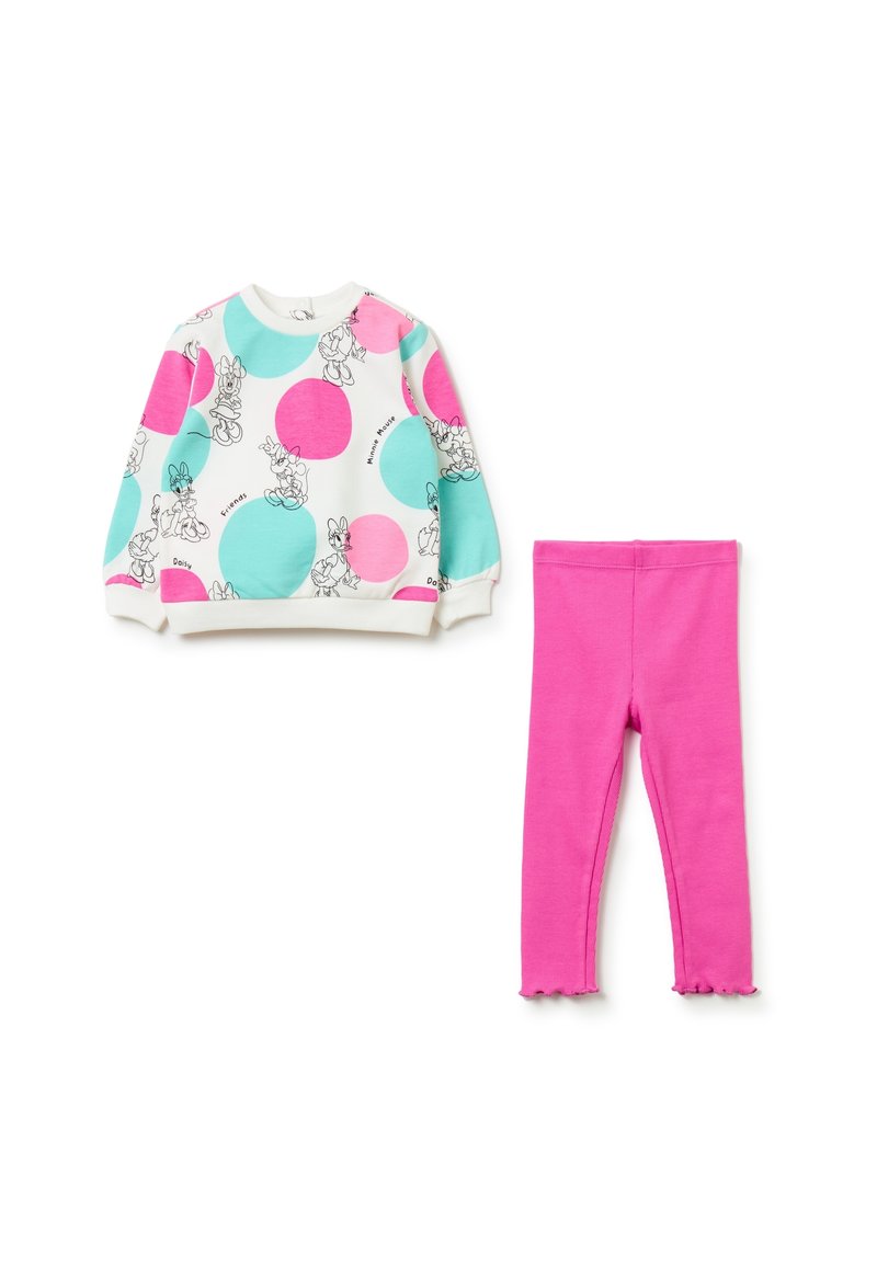 OVS JOGGING SET WITH MINNIE MOUSE AND DAISY DUCK - Felpa - white pink ...