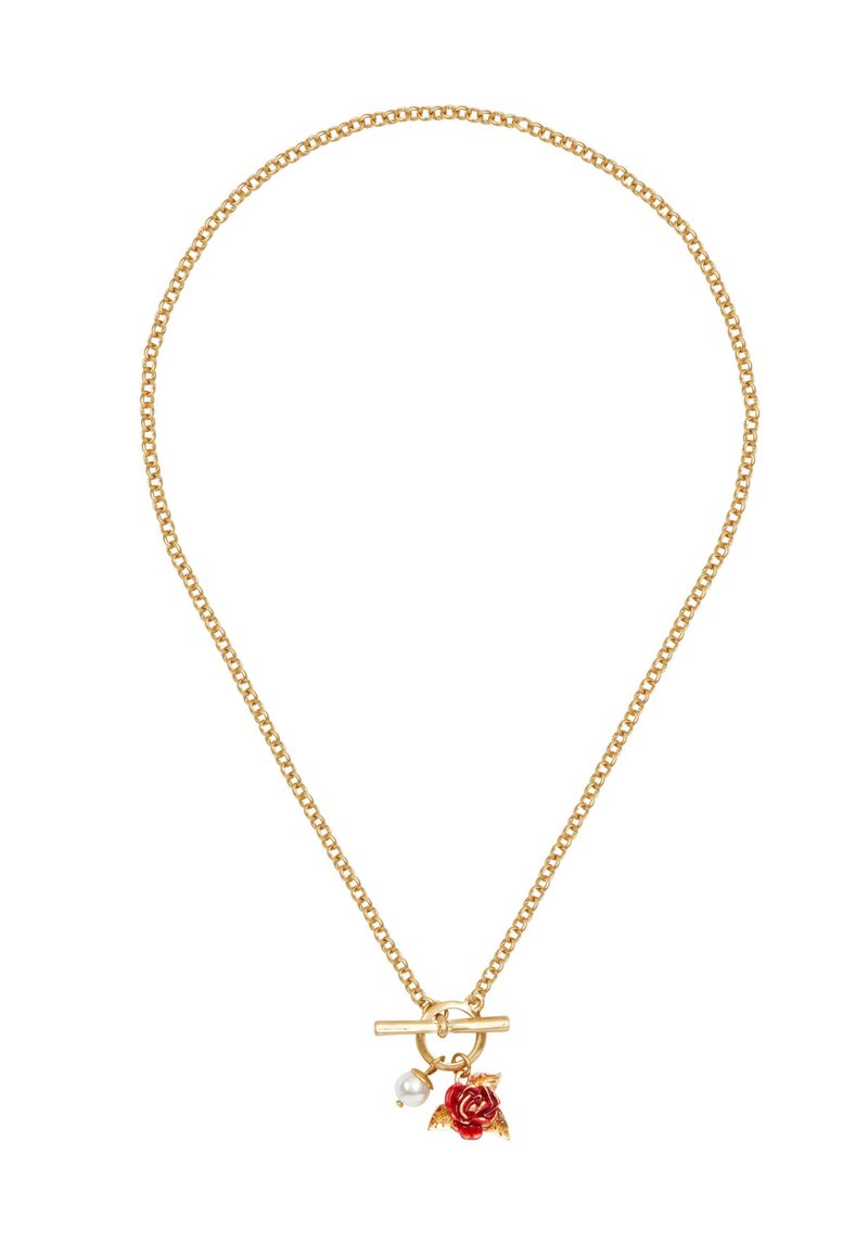 FABLE ENGLAND ENGLISH ROSE PEARL CHAIN - Necklace - gold-coloured ...
