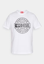 Diesel JUST GENDERLESS UNISEX - Print T-shirt - white - Zalando.co.uk