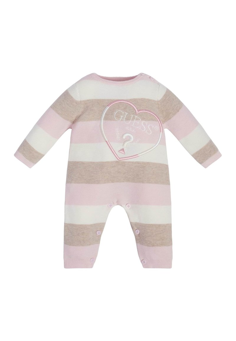 Guess Gestreifter Jumpsuit Mehrfarbe Rose Rosa Zalando Ch