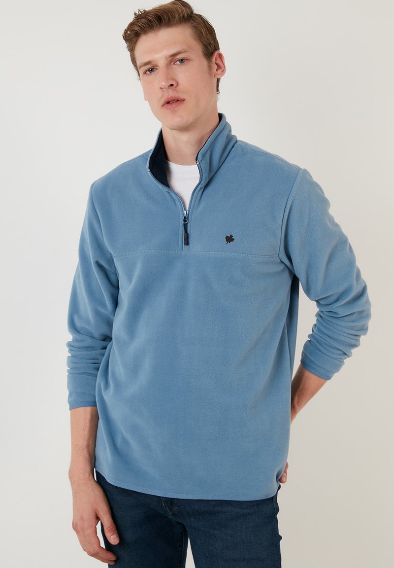 Buratti SLIM FIT - Sweat polaire - light blue/bleu clair - ZALANDO.FR