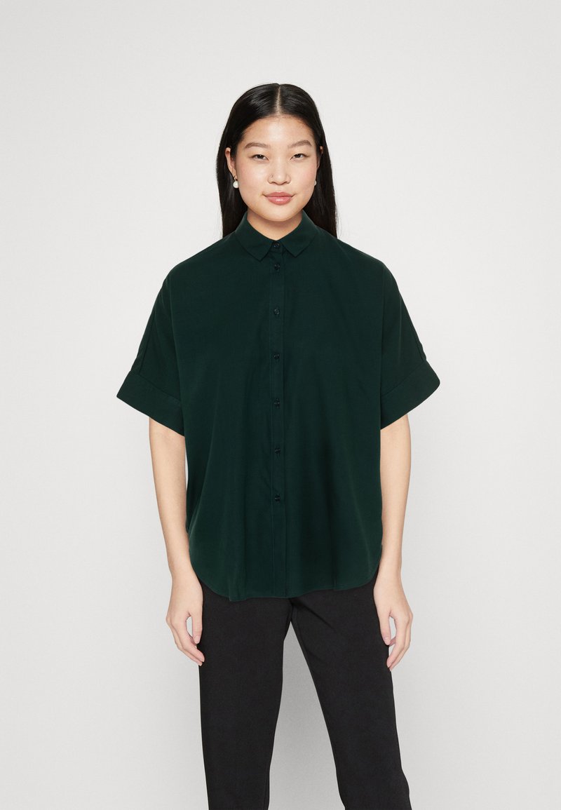 Monki LUCA - Cămașă - green dark/verde închis - Zalando.ro
