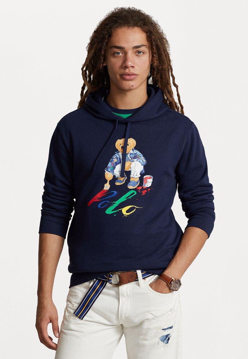 Polo Ralph Lauren LONG SLEEVE - Jersey con capucha - cruise navy/azul ...