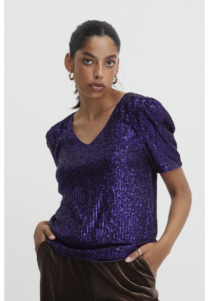ICHI FAUCI - Bluse - violet indigo/lila - Zalando.de