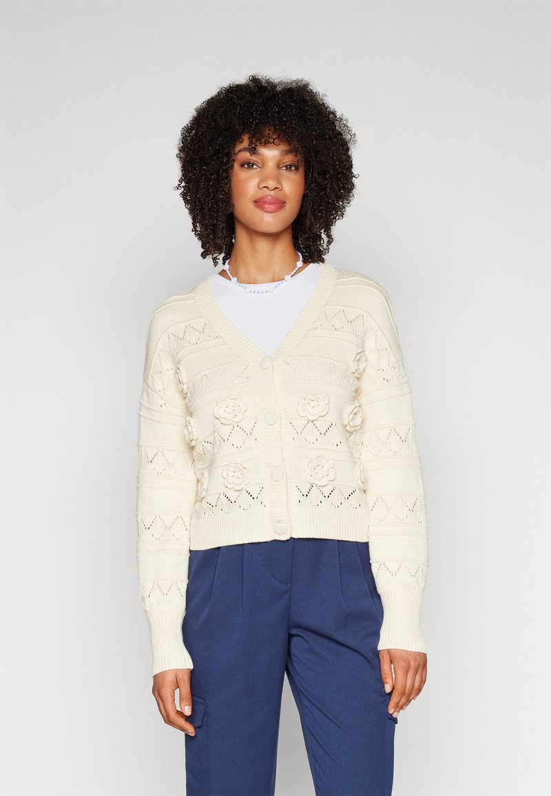 YAS YASPINA CARDIGAN - Cardigan - birch/off-white - Zalando.ie