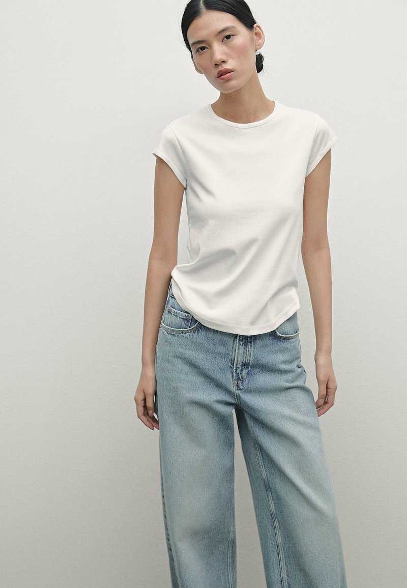 Massimo Dutti T-Shirt basic - white/weiß - Zalando.de