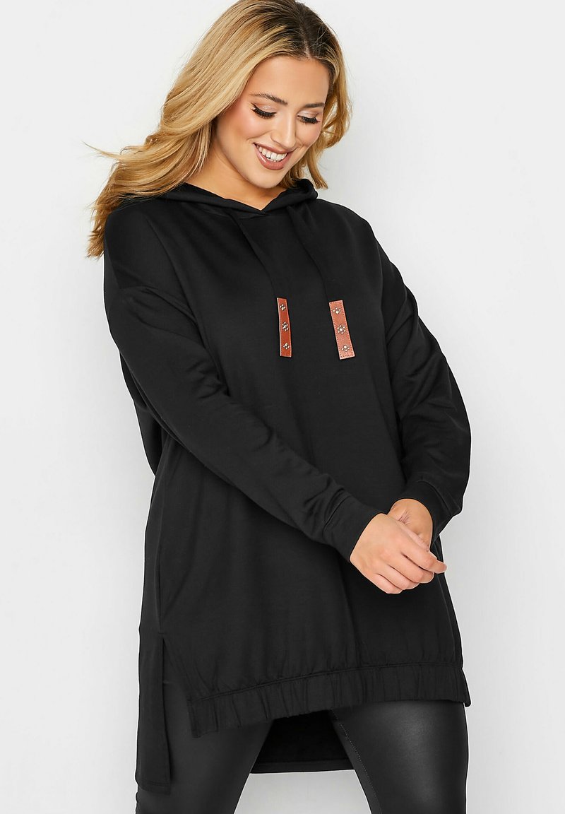 Yours Clothing EMBELLISHED - Sweat à capuche - black/noir - ZALANDO.FR