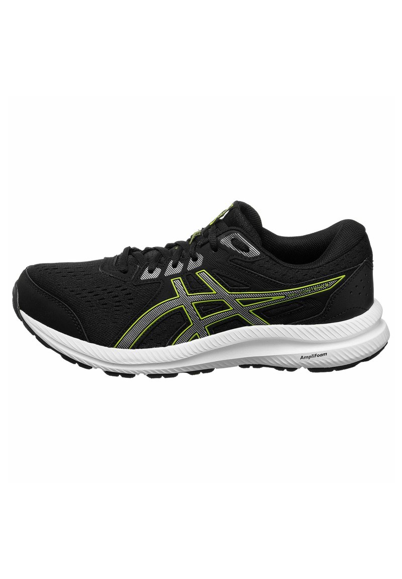 ASICS GEL CONTEND 8 - Road running shoes - black pure silver/white ...