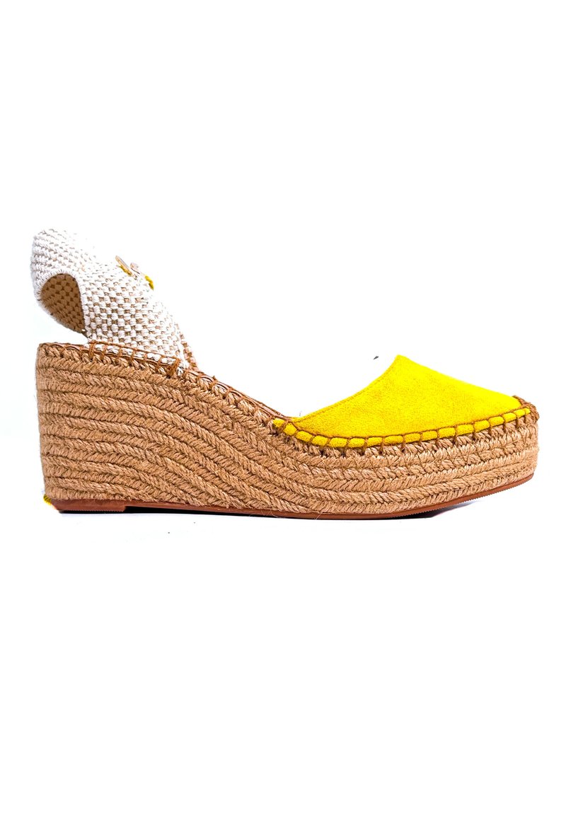 Replay Keilsandalette - yellow/white denim - Zalando.de