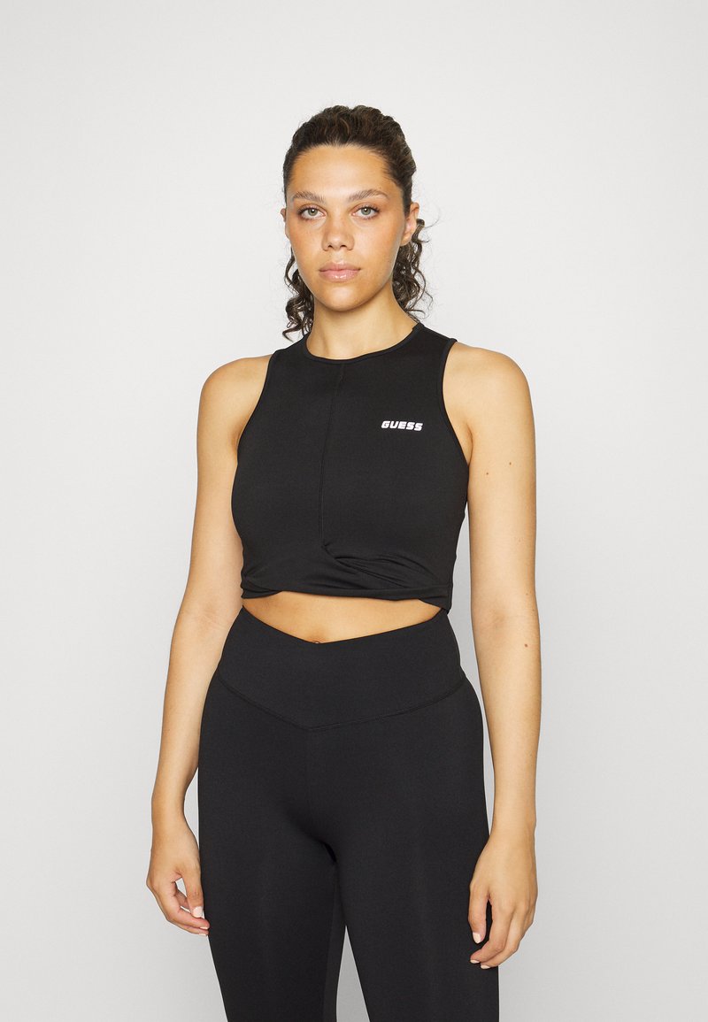 Guess COLINE ACTIVE - Top - jet black/schwarz - Zalando.de