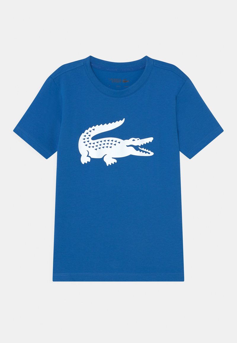 Lacoste Sport Big Logo Unisex Sport T Shirt Blue White Blau