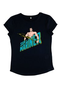 Henry Tiger MARVEL MARINER OVERFLOW - T-shirt imprimé - navy blue/bleu ...