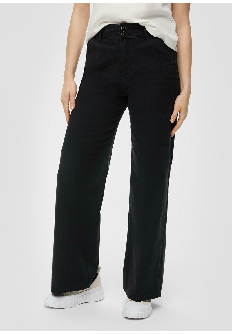 s.Oliver SURI HIGH RISE - Flared Jeans - schwarz/rinsed denim - Zalando.at