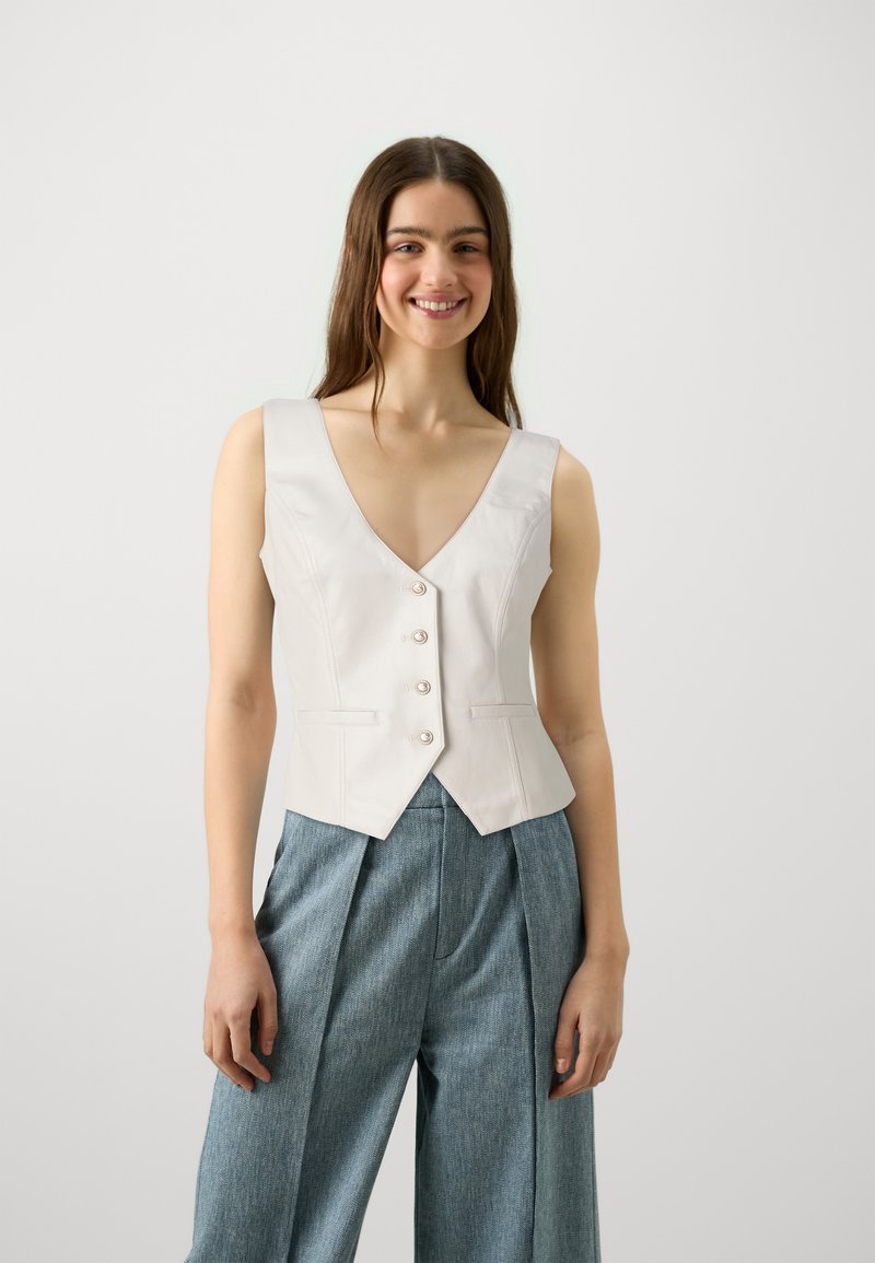 Guess NEW FATIMA VEST - Waistcoat - muted stone/beige - Zalando.co.uk