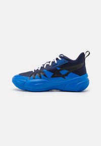 Puma GENETICS JR UNISEX - Basketball shoes - navy/team royal/black ...
